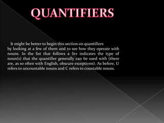 Quantifiers | PPTX