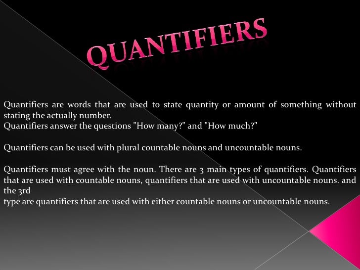 Quantifiers