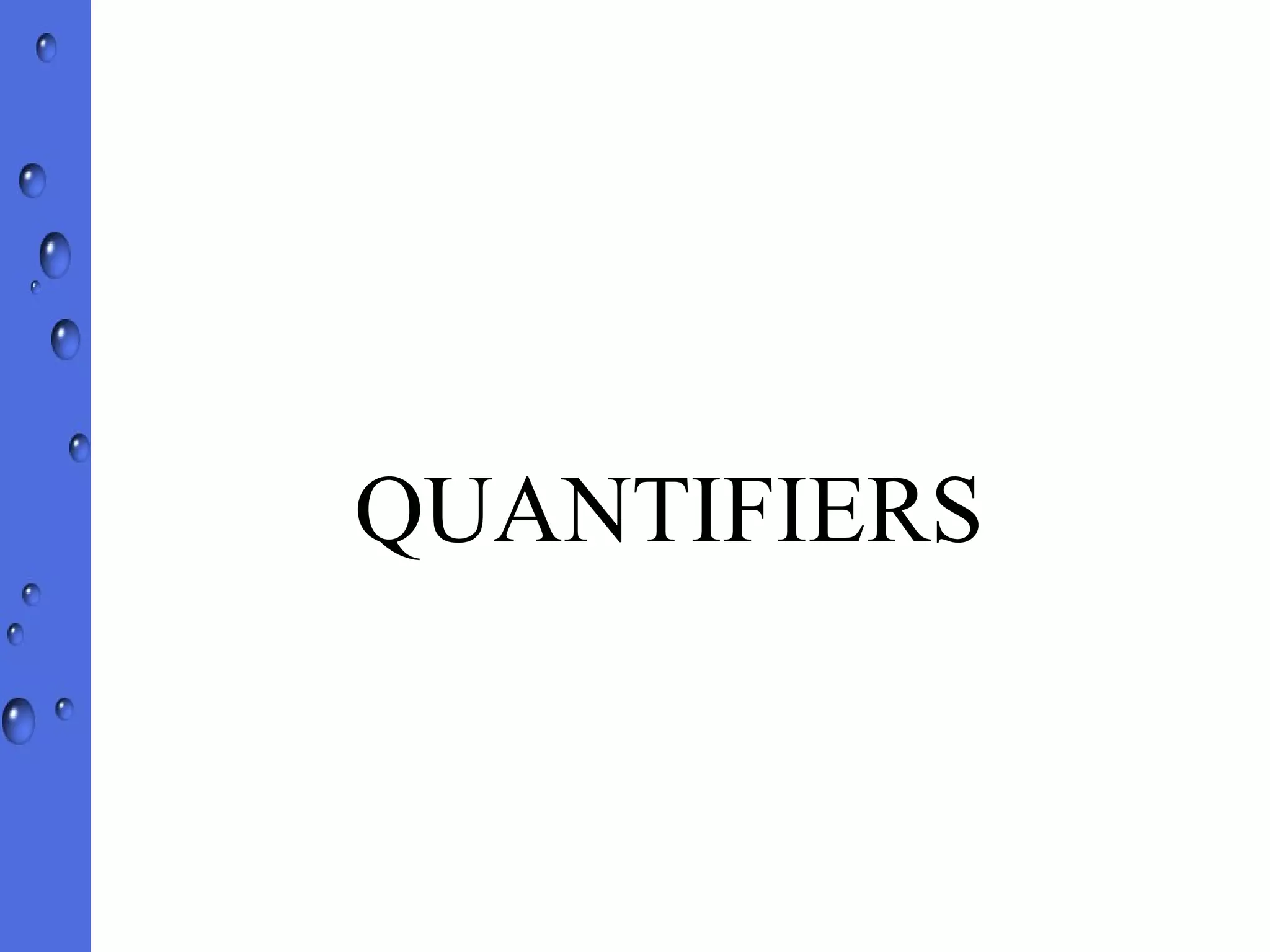 Quantifiers | PPT