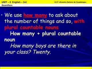 Quantifiers 3ro | PPT