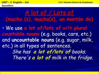 Quantifiers 3ro | PPT