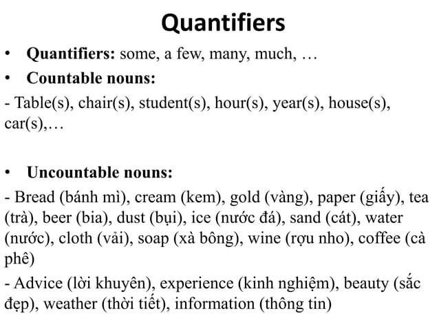 Quantifiers | PPTX