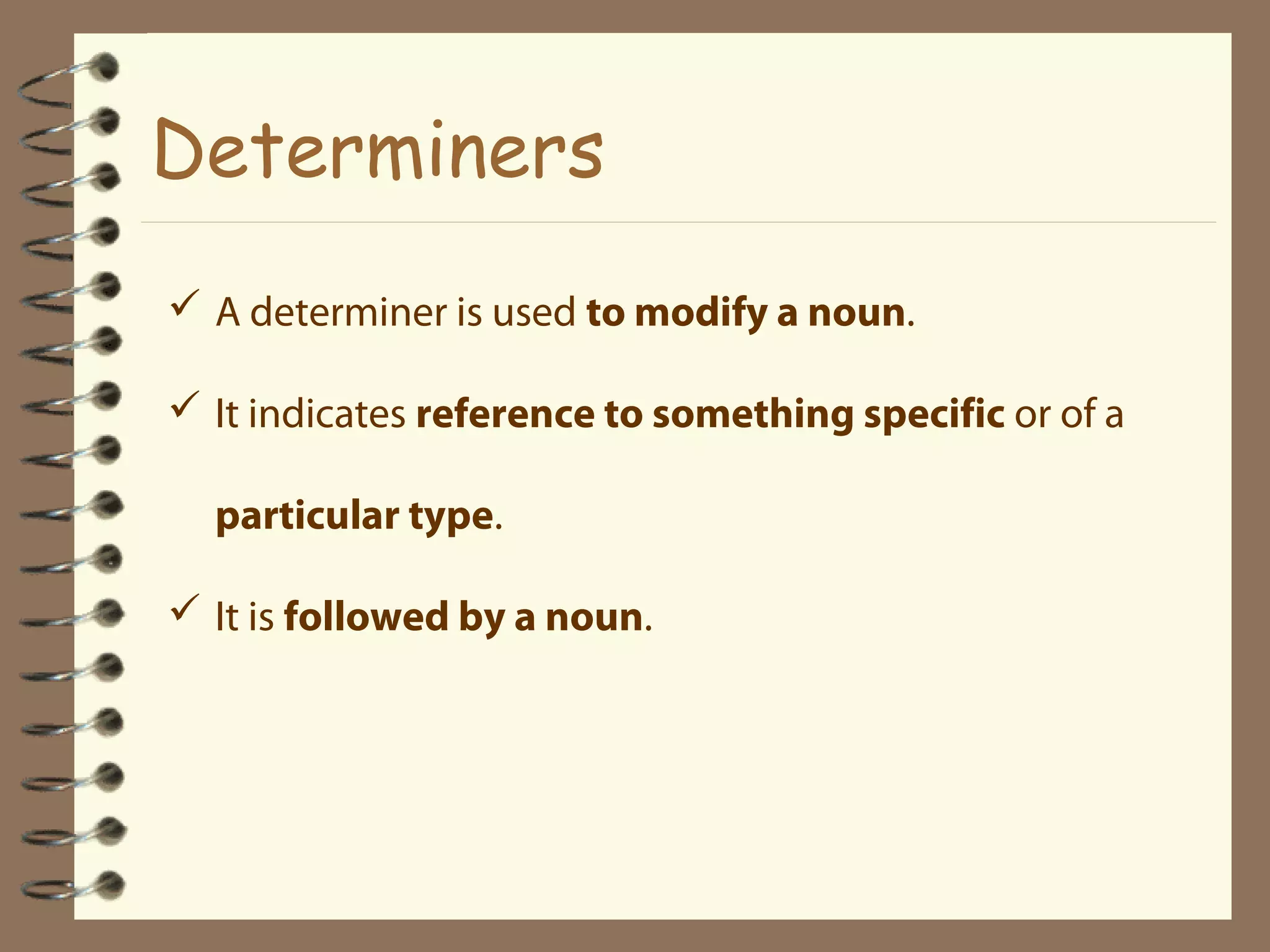 Nouns & Determiners | PPT