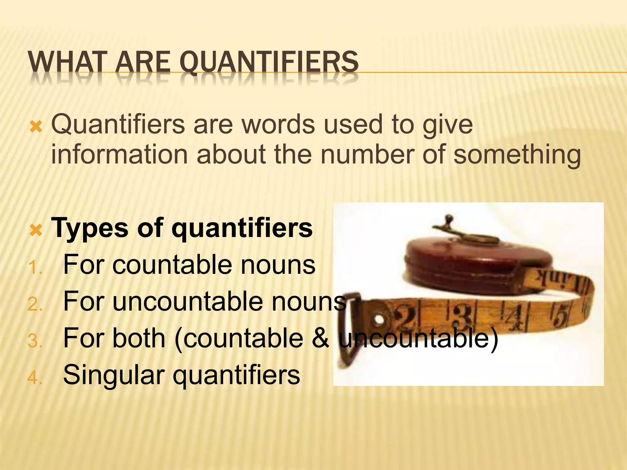 Quantifiers | PPT