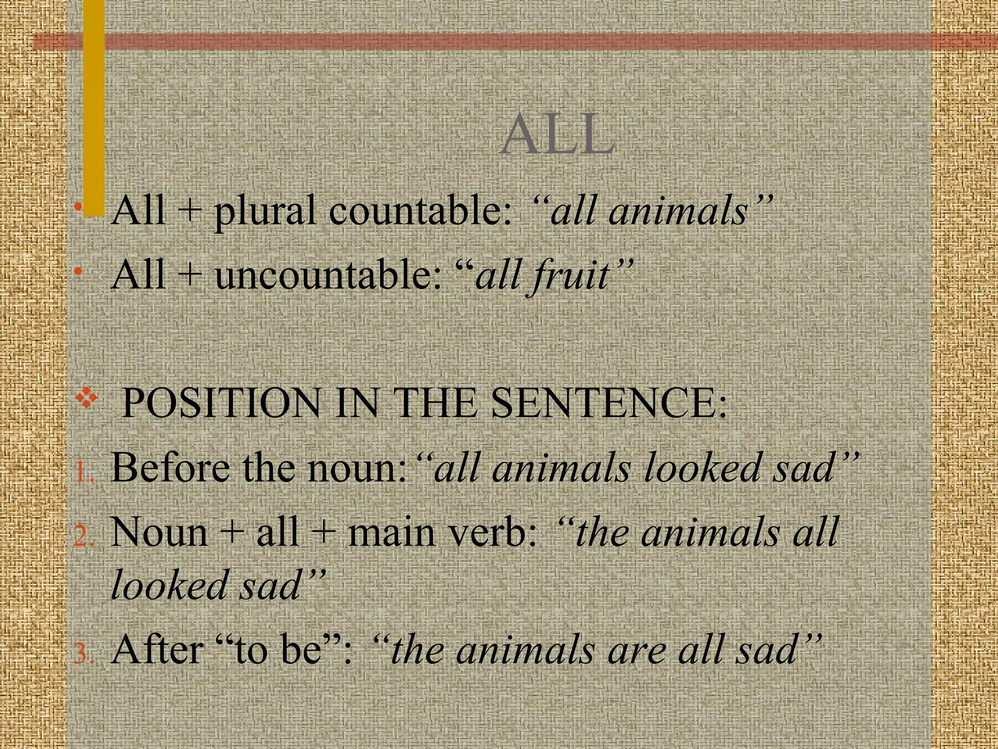 Quantifiers explanation | PPT