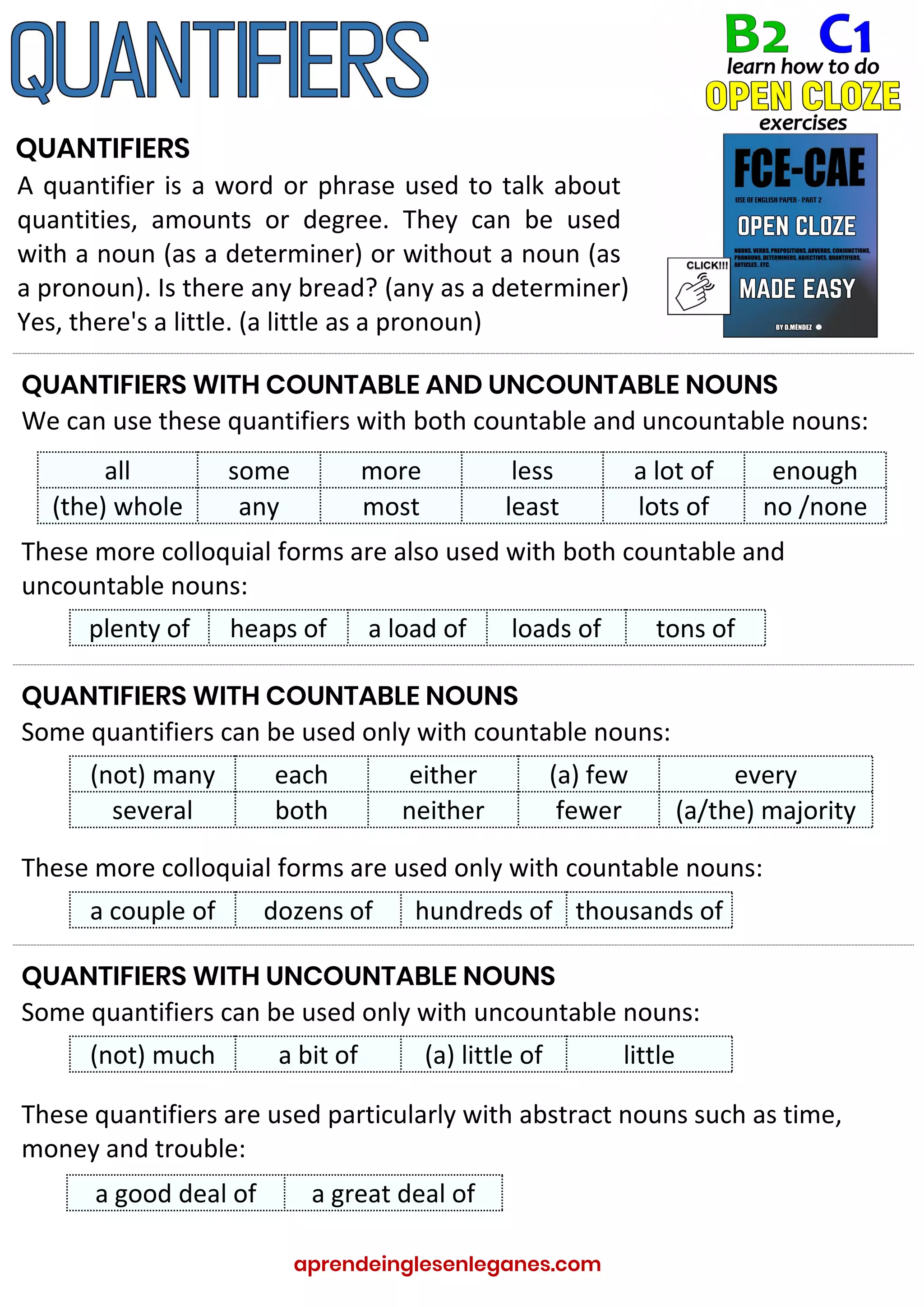 QUANTIFIERS | PDF