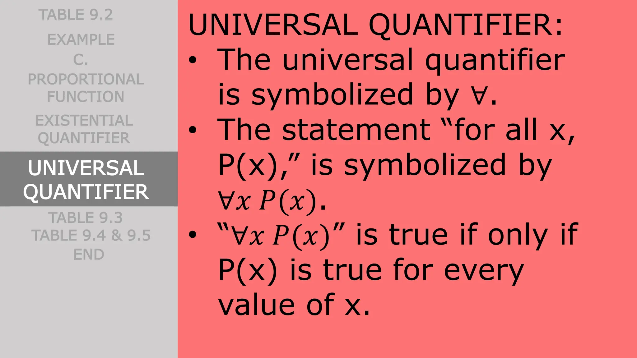Mathematics in the Modern World - Quantifiers | PPTX