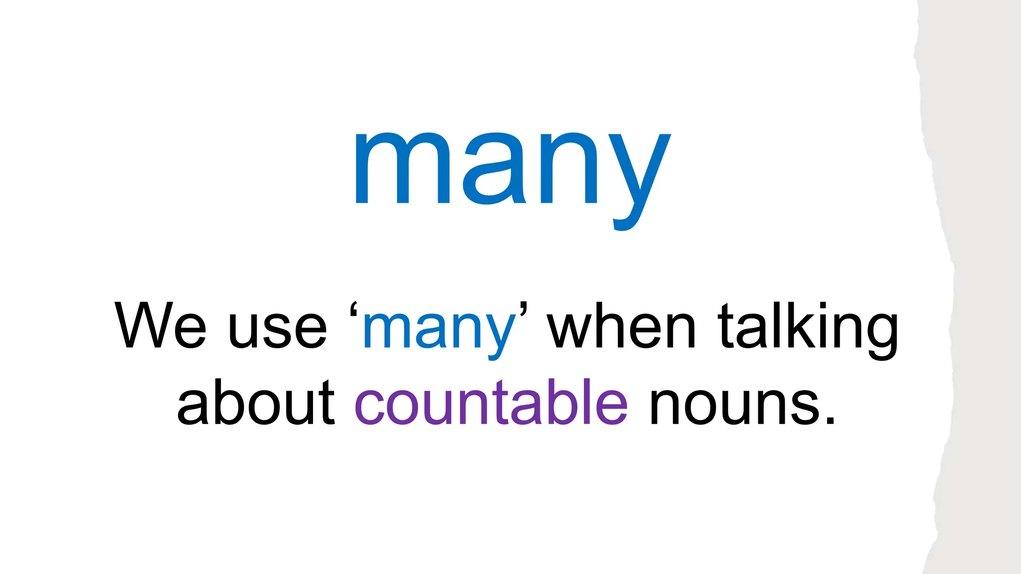 Quantifiers, many, much, lots of, some any | PPTX