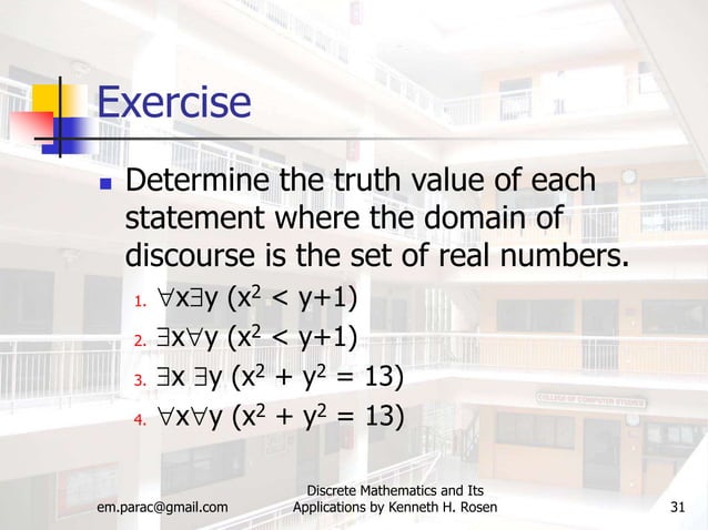DISCRTE STRUCTURES CSY1-QUANTIFIERS.pptx | Programming Languages | Computing