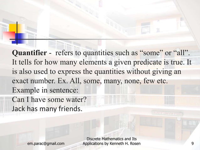 DISCRTE STRUCTURES CSY1-QUANTIFIERS.pptx | Programming Languages | Computing