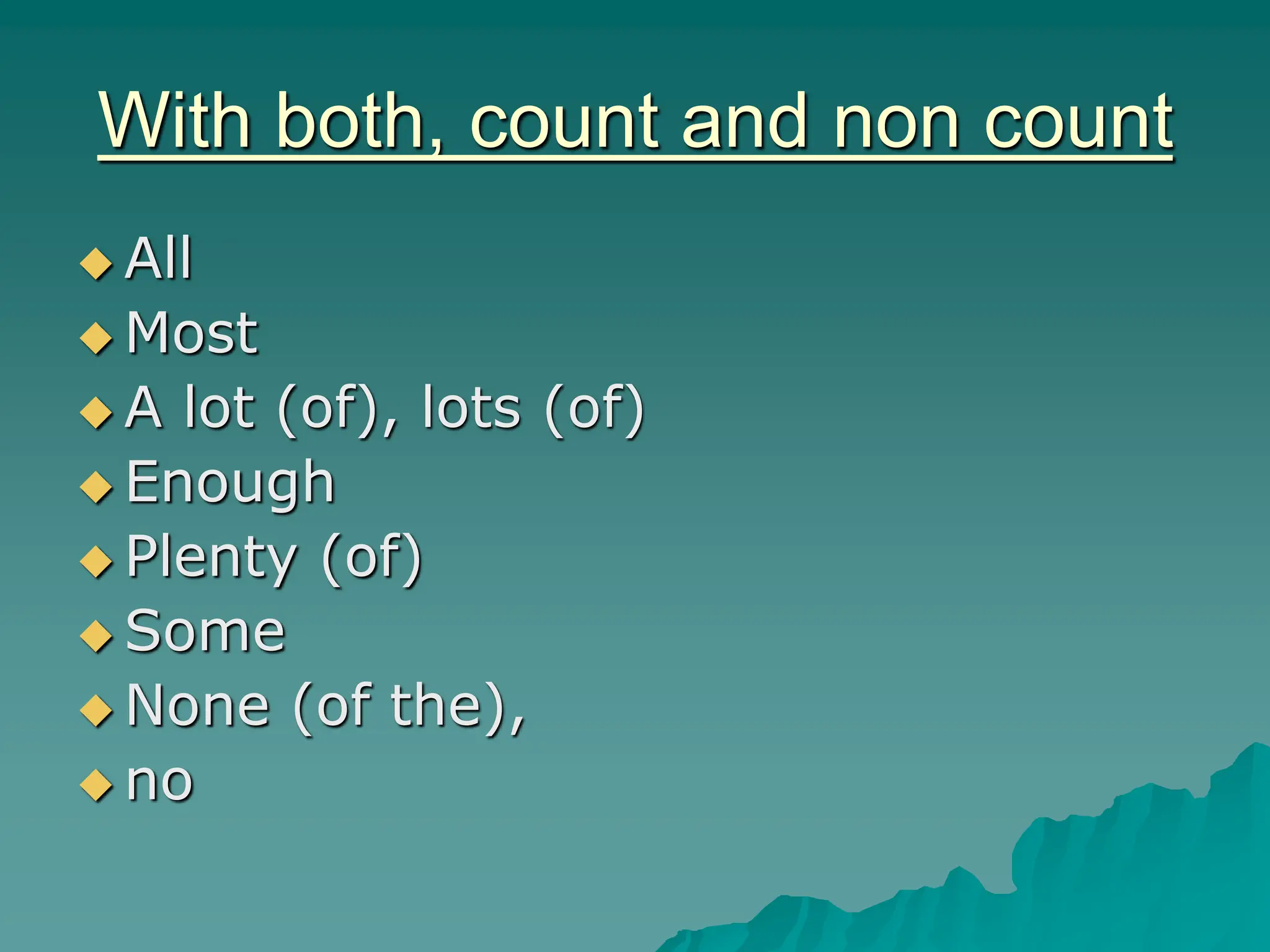 QUANTIFIERS A QUICK GUIDE TO HOW TO USE THEM | PPT