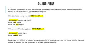 QUANTIFIERS VOCABULARY BASIC ENGLISH LEVEL 1 .pptx