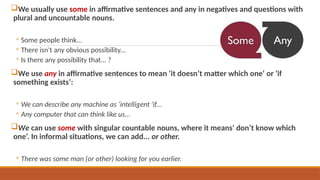 Quantifiers PRESENTATION FOR STUDENTS PPT | PPTX