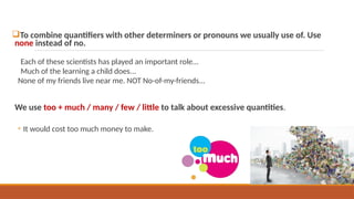 Quantifiers PRESENTATION FOR STUDENTS PPT | PPTX