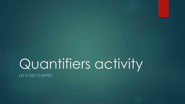 Quantifiers activity | PPT