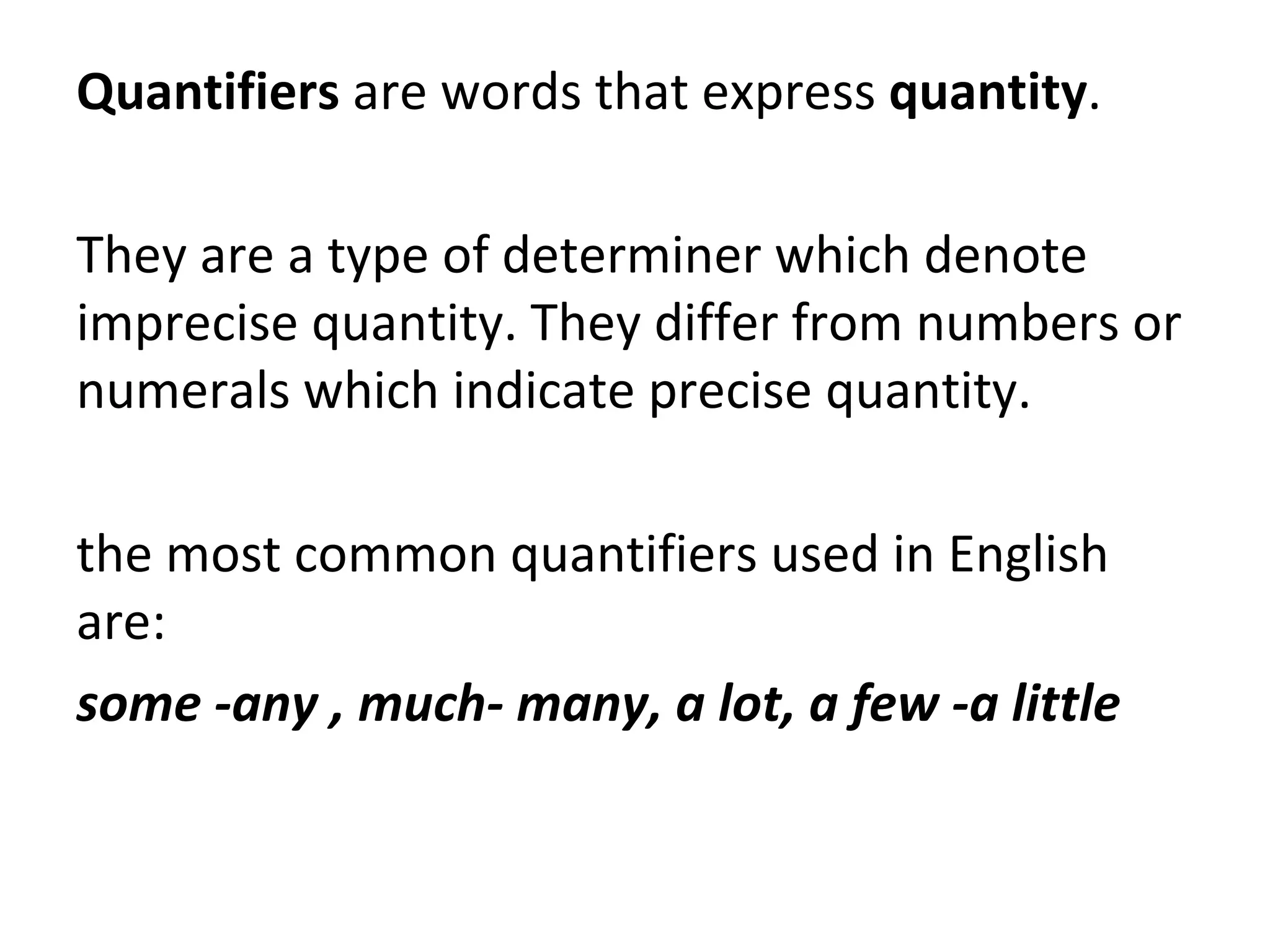 Quantifiers and past continuous | PPT