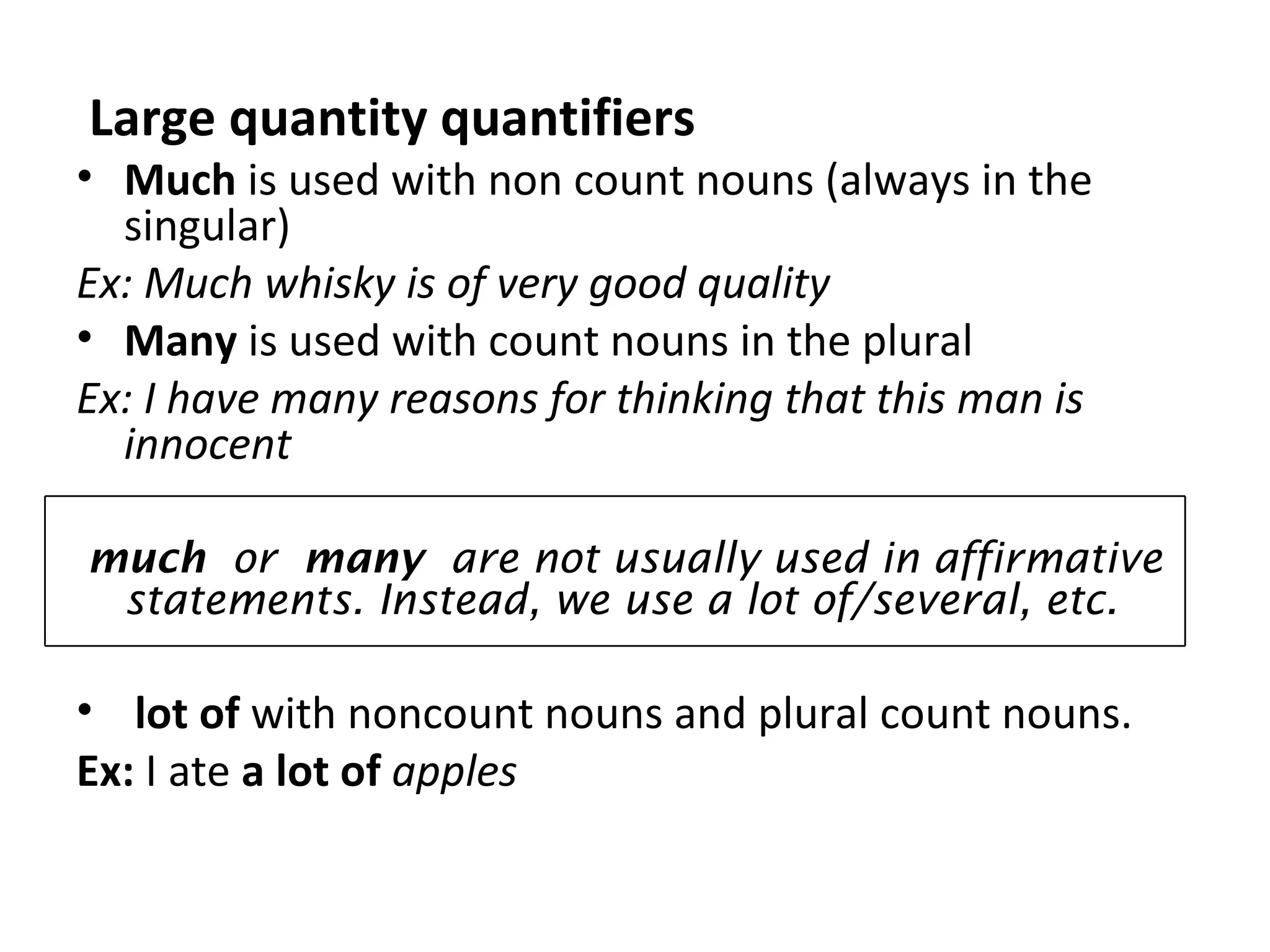 Quantifiers and past continuous | PPT