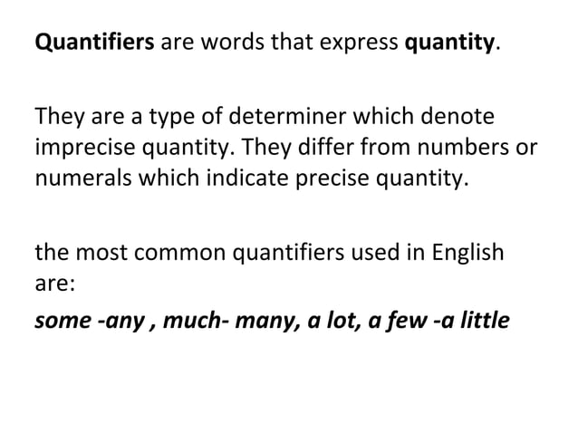 Quantifiers and past continuous | PPT