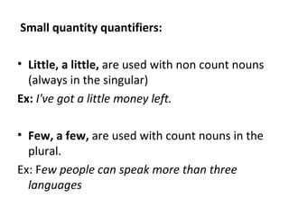 Quantifiers and past continuous | PPT