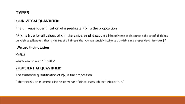 Quantifiers and its Types | PPTX | Programming Languages | Computing