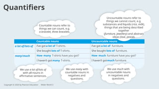 Quantifiers many much some any few little | PPTX
