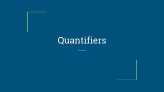 Quantifiers ppt | PPTX
