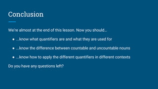 Quantifiers ppt | PPTX