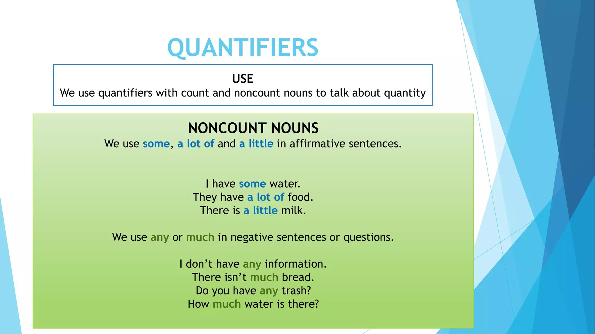 Quantifiers presentation | PPTX