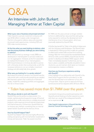 Quantifi newsletter - Insight 2011-Q1 | PDF