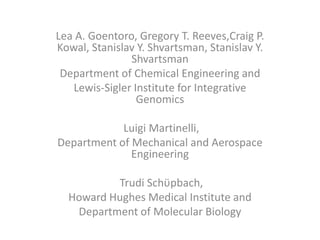 Quantifying gurkengradientreview | PPTX | Genetics | Science