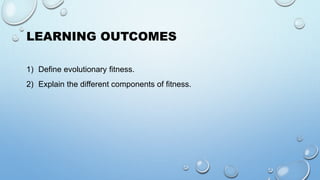 Quantifying natural selection | PPTX
