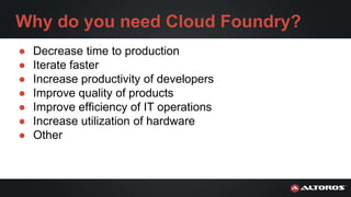 Quantifying the Benefits of Cloud Foundry | PPT
