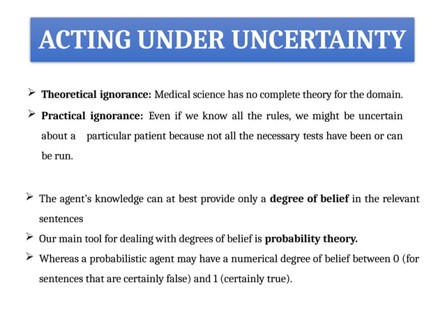 QUANTIFYING UNCERTAINTY ..................... | PPTX