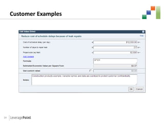 Quantifying value: Working Through the Math | PPT