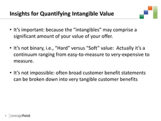 Quantifying value: Working Through the Math | PPT