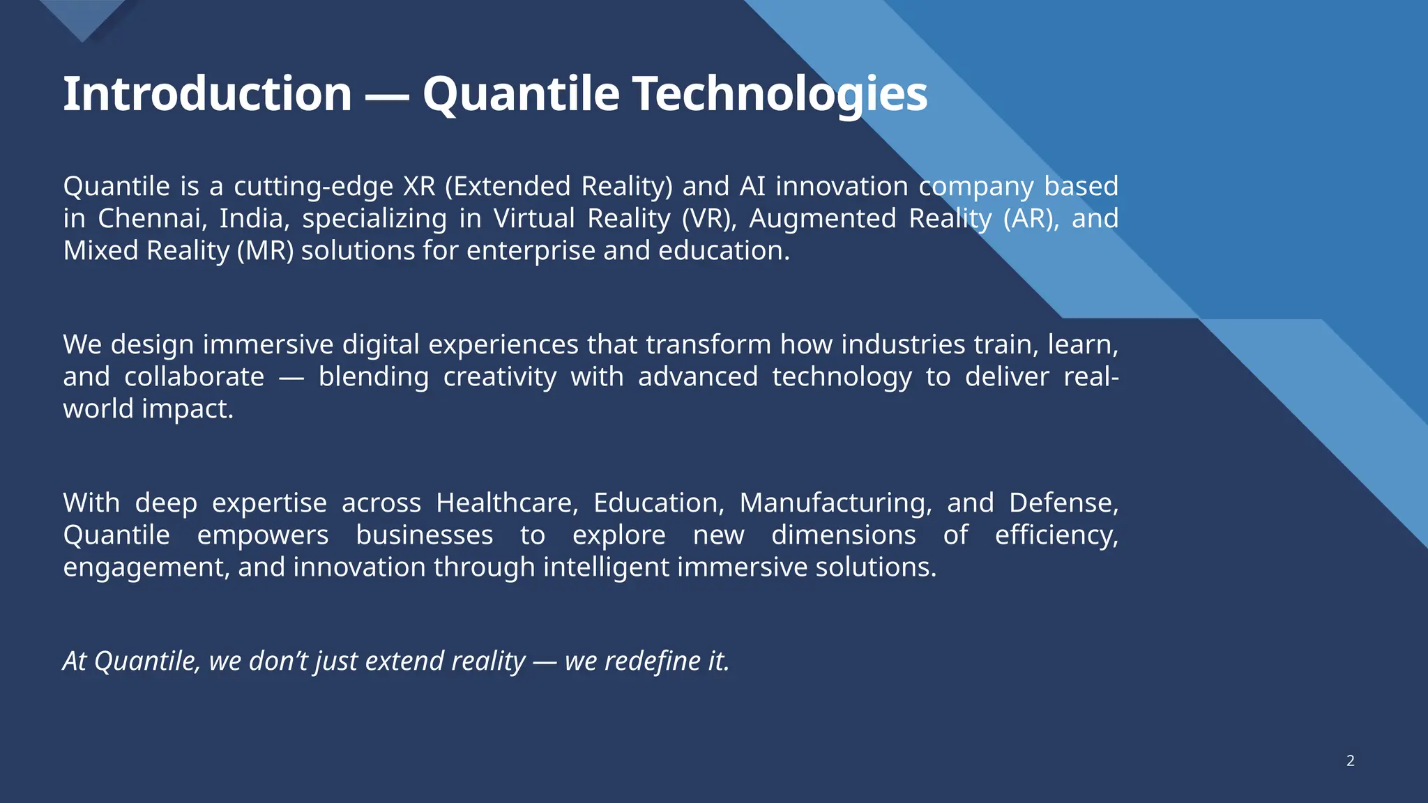 Quantile Technologies - Data Science and AI Solutions | PPTX