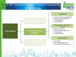 Quantinsti’s webinar on algorithmic trading | PPTX