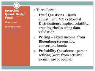 Quant interview v2 | PDF | Business Accounting & Finance | Business