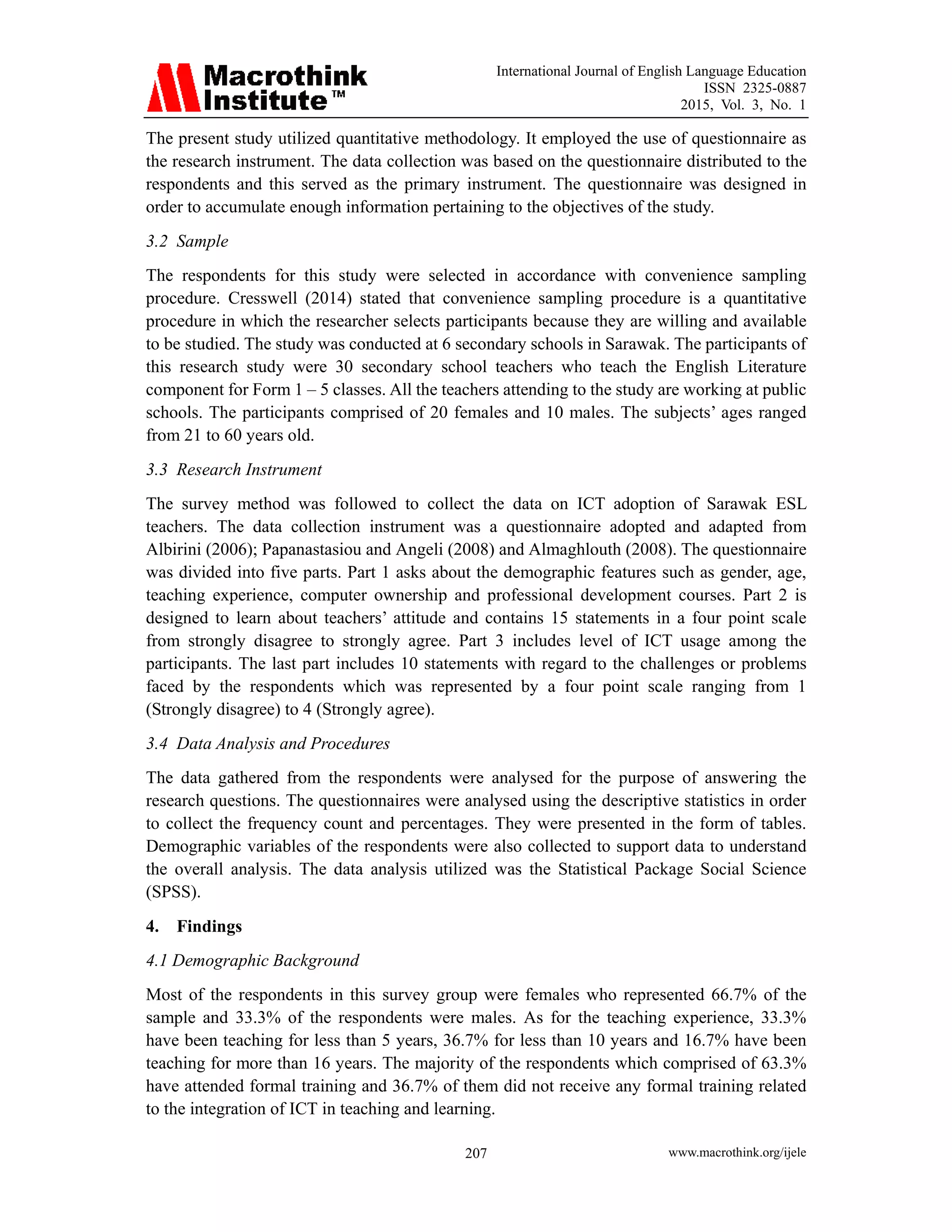 An Example of a Quantitative Research Design | PDF