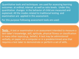 Quantitative & Qualitative Assessment | PPTX