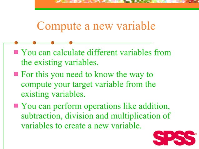 Quantitative analysis using SPSS | PPT