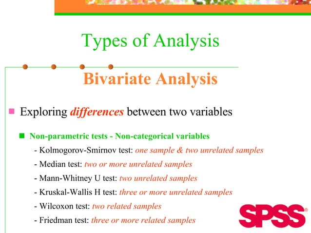 Quantitative Analysis Using Spss