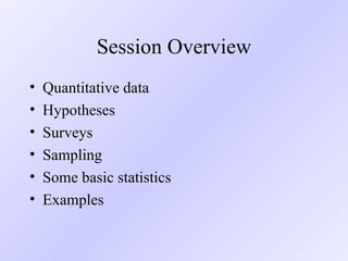Quantitative Data - A Basic Introduction | PPT