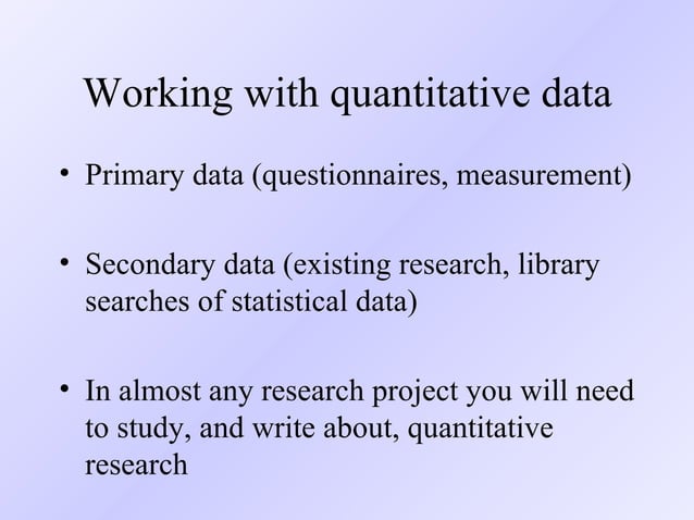 Quantitative Data - A Basic Introduction | PPT | Educational Assessment | Education
