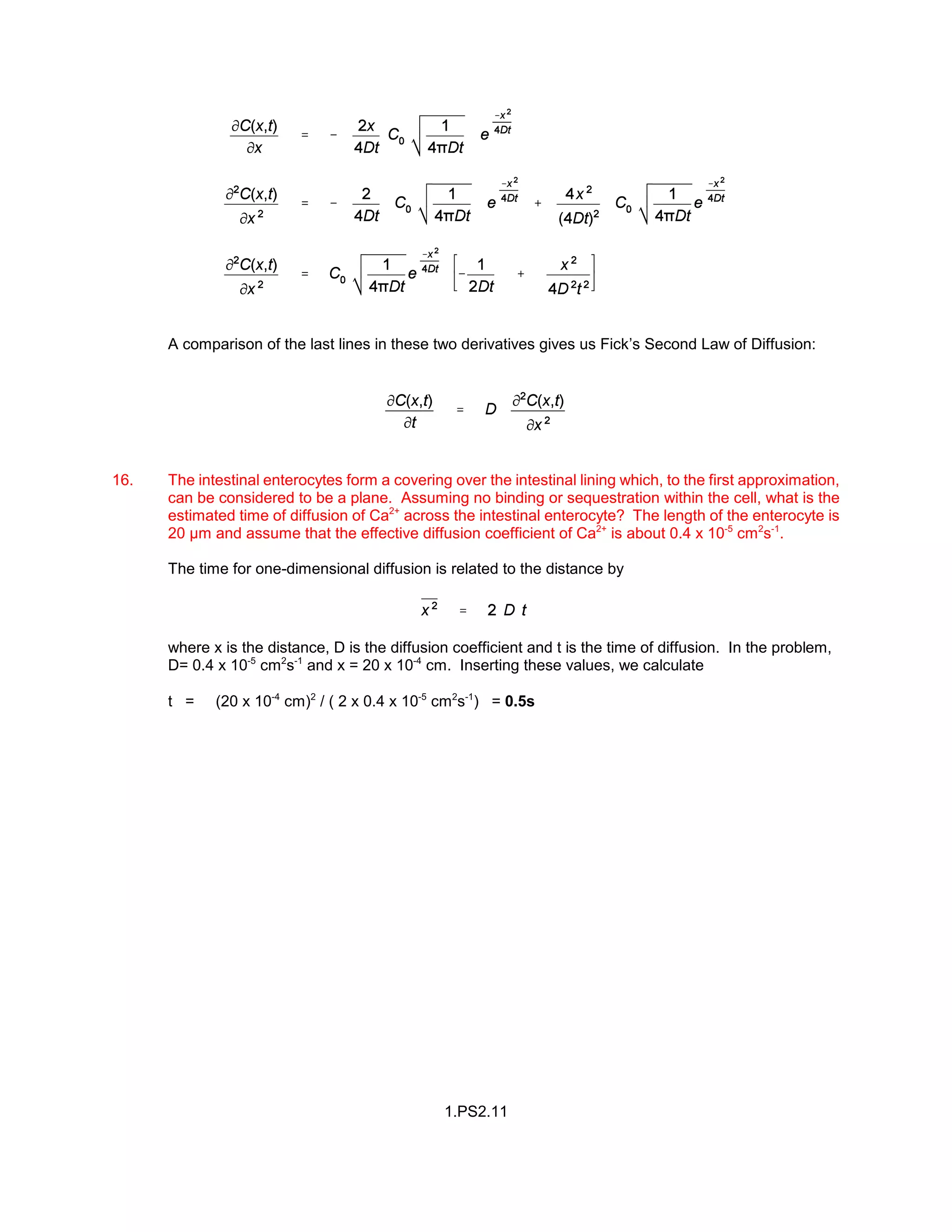 Quantitative Human Physiology 2nd Edition Feher Solutions Manual | PDF