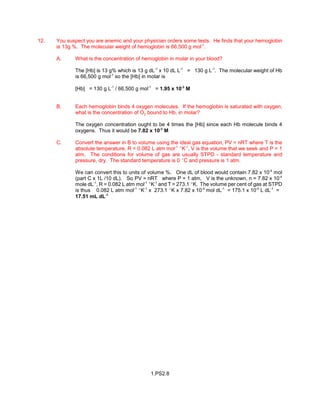 Quantitative Human Physiology 2nd Edition Feher Solutions Manual | PDF