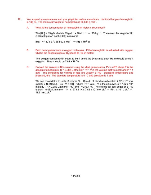 Quantitative Human Physiology 2nd Edition Feher Solutions Manual | PDF | Chemistry | Science