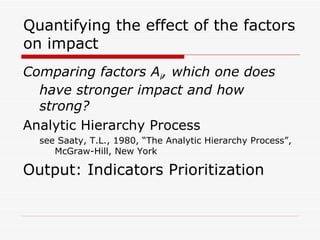 Quantitative Model For an Impact Measurement System | PPT