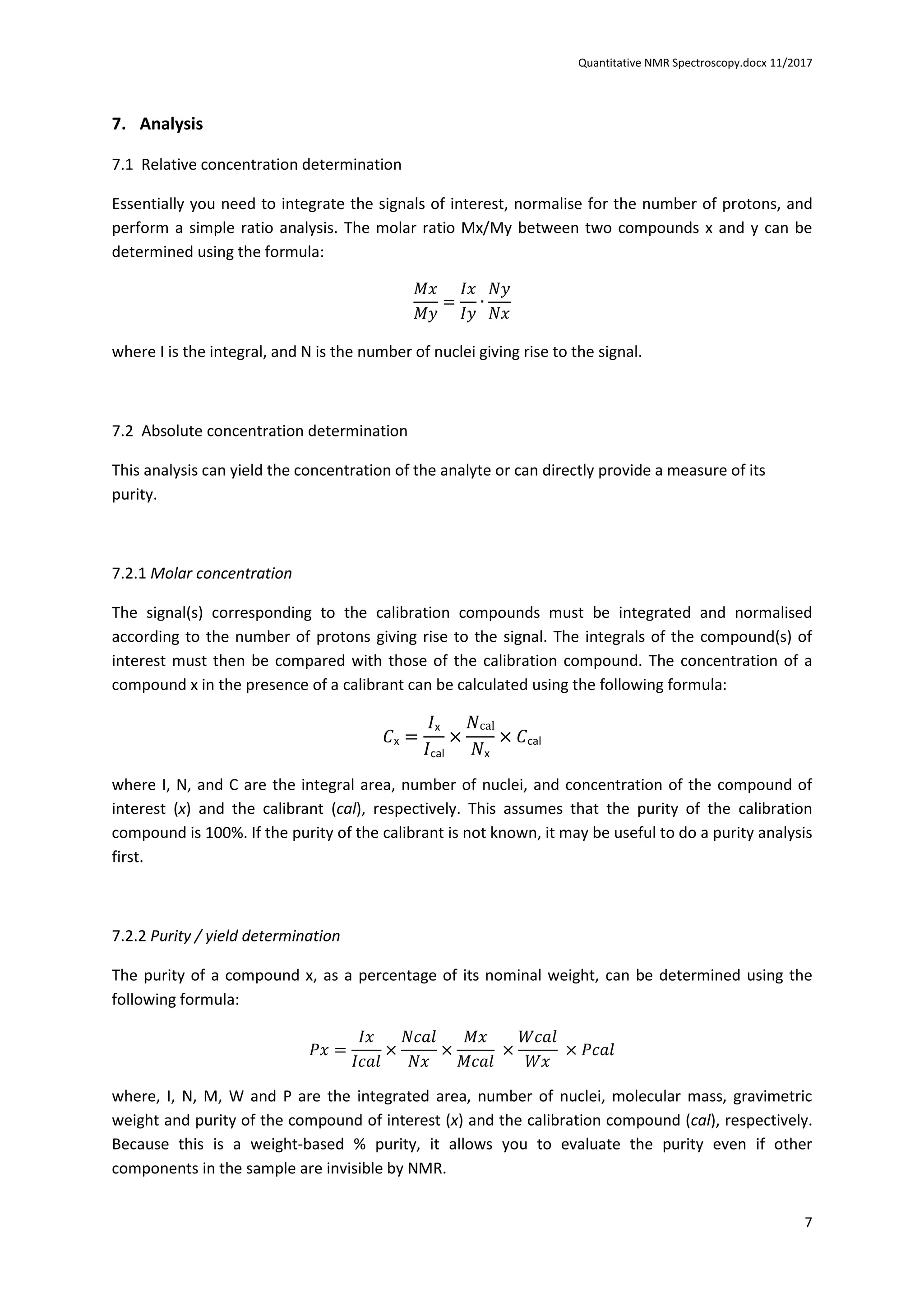 Quantitative nmr | PDF