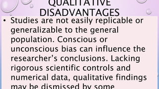 QUANTITATIVE-QUALITATIVE-METHODS.pptx | Science